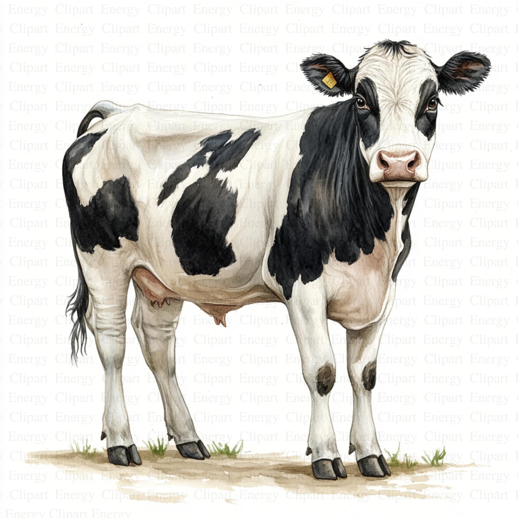 Cow Clipart | 5 High Quality Jpgs | Digital Download | Clipart | Farm ...