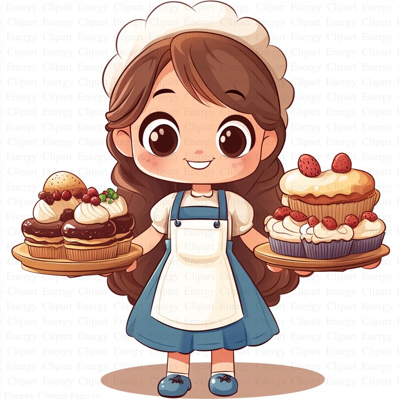 Kawaii Bakery Clipart | 5 High Quality Jpg's | Digital Download | Cute ...