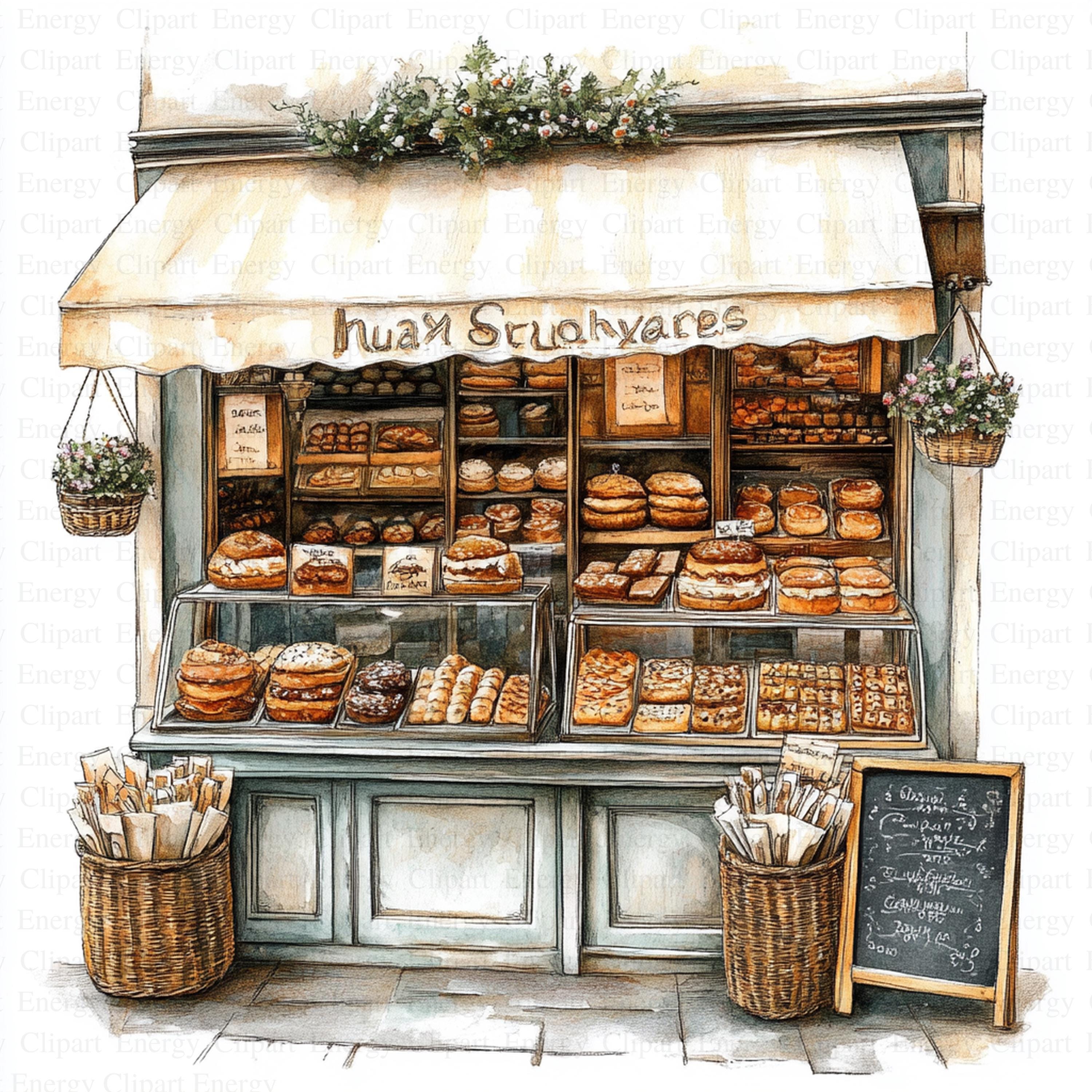 French Bakery Clipart | 5 High Quality Jpg's | Digital Download | Paris ...
