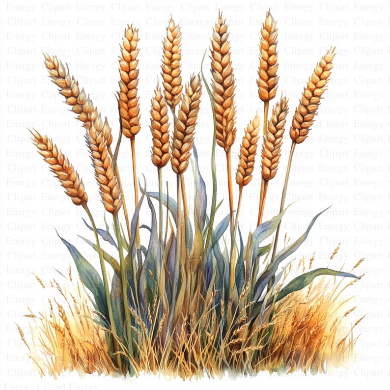Wheat Fields Clipart | 5 High Quality Jpg's | Digital Download | Wheat ...