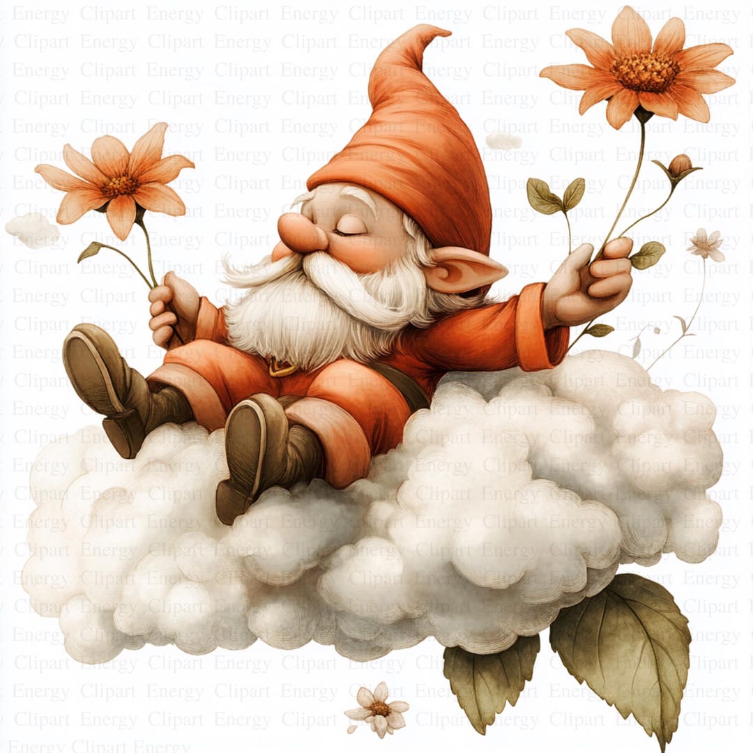 Flying Gnomes Clipart | 5 High Quality Jpg's | Digital Download ...