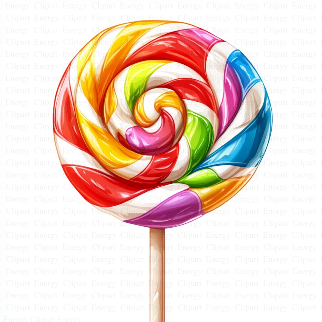 Lollipop Clipart | 5 High Quality Jpg's | Digital Download | Candy ...