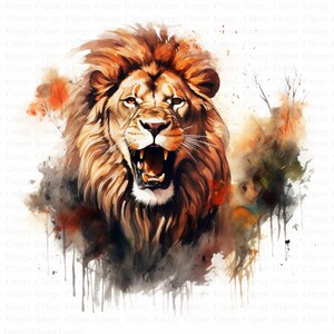 Lion Clipart | 5 High Quality Jpg's | Digital Download | Wild Animal ...