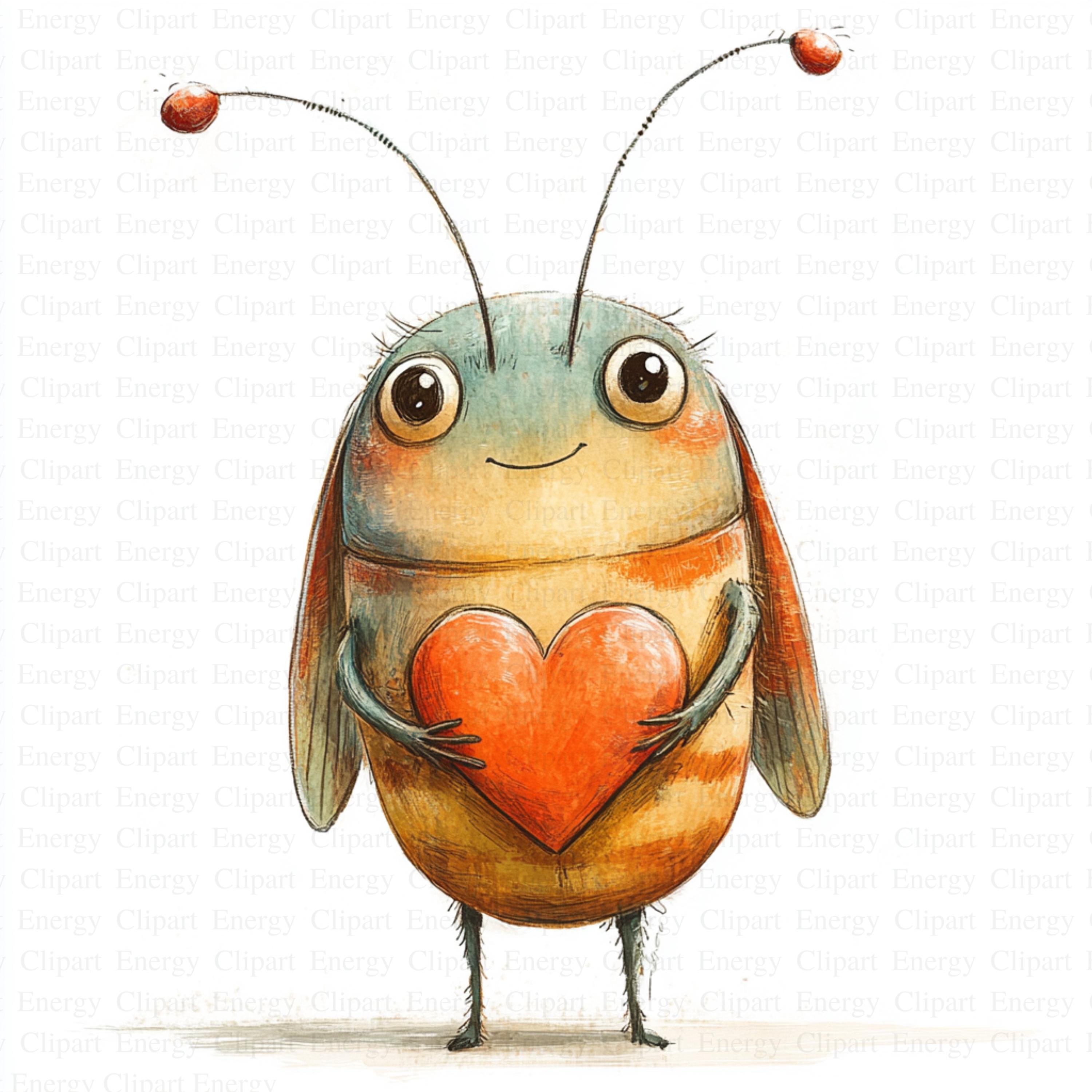 Cute Love Bug | 5 High Quality Jpg's | Digital Download | Valentine ...