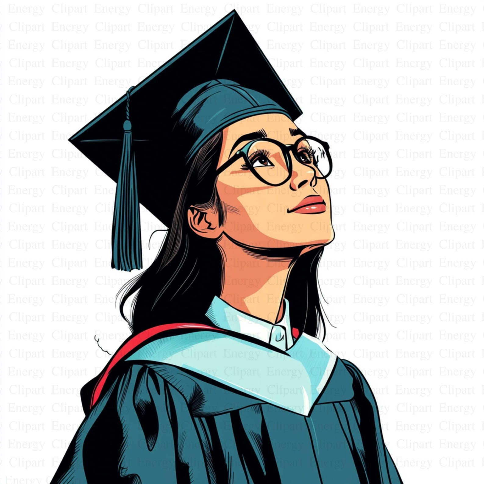 Watercolor School Graduate Clipart 5 High Quality Jpg's Digital ...