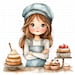 Bakery Girl Clipart | 5 High Quality Jpg's | Digital Download | Cute ...