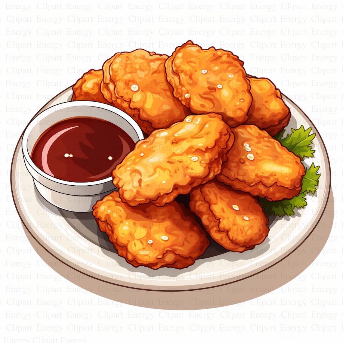 Chicken Nuggets Clipart | 5 High Quality Jpg's | Digital Download ...
