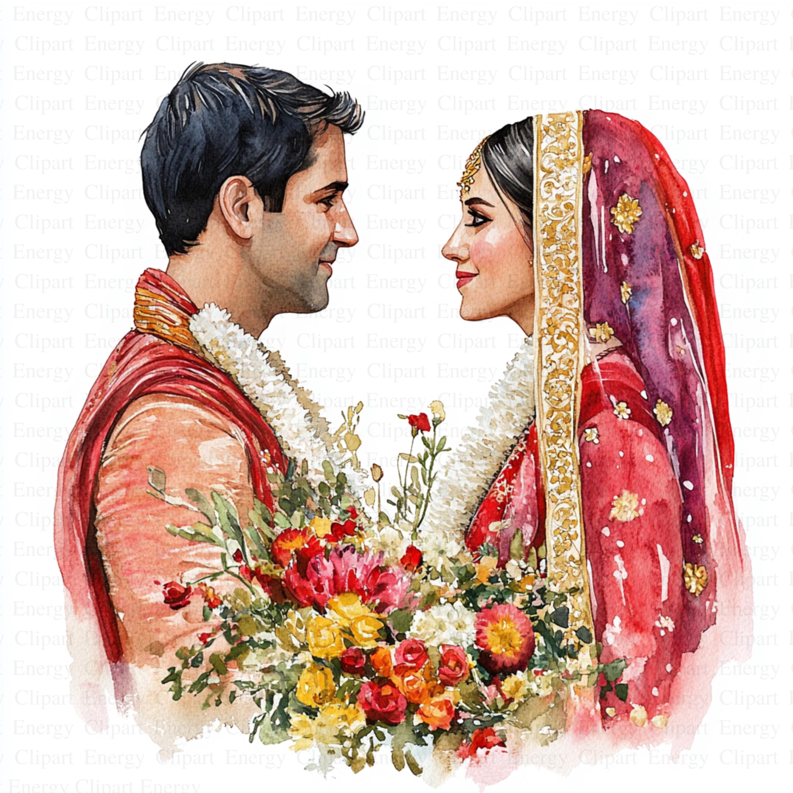 Indian Wedding Clipart 5 High Quality Jpg's Digital Download ...