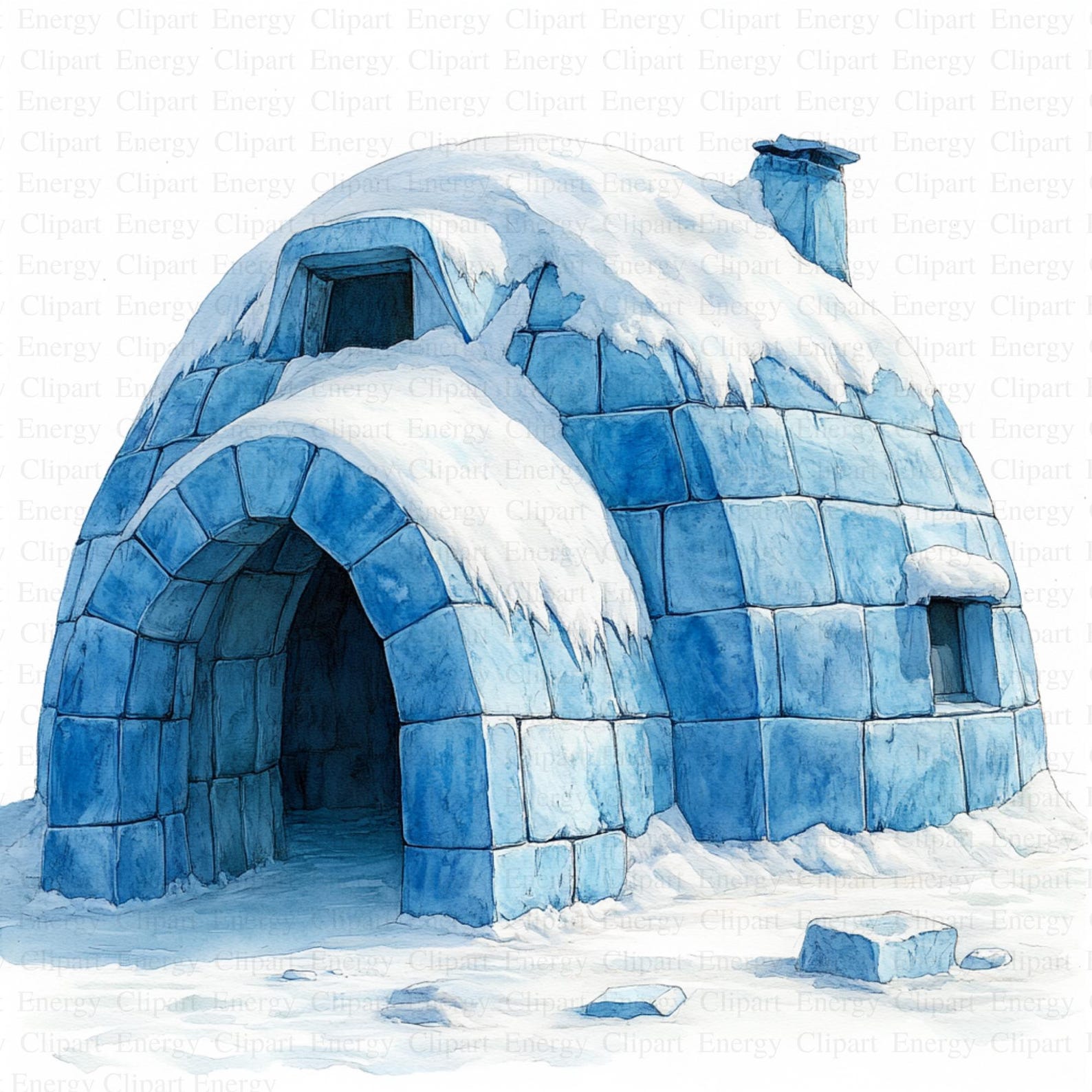Igloo Clipart | 5 High Quality Jpgs | Instant Digital Download | Card ...