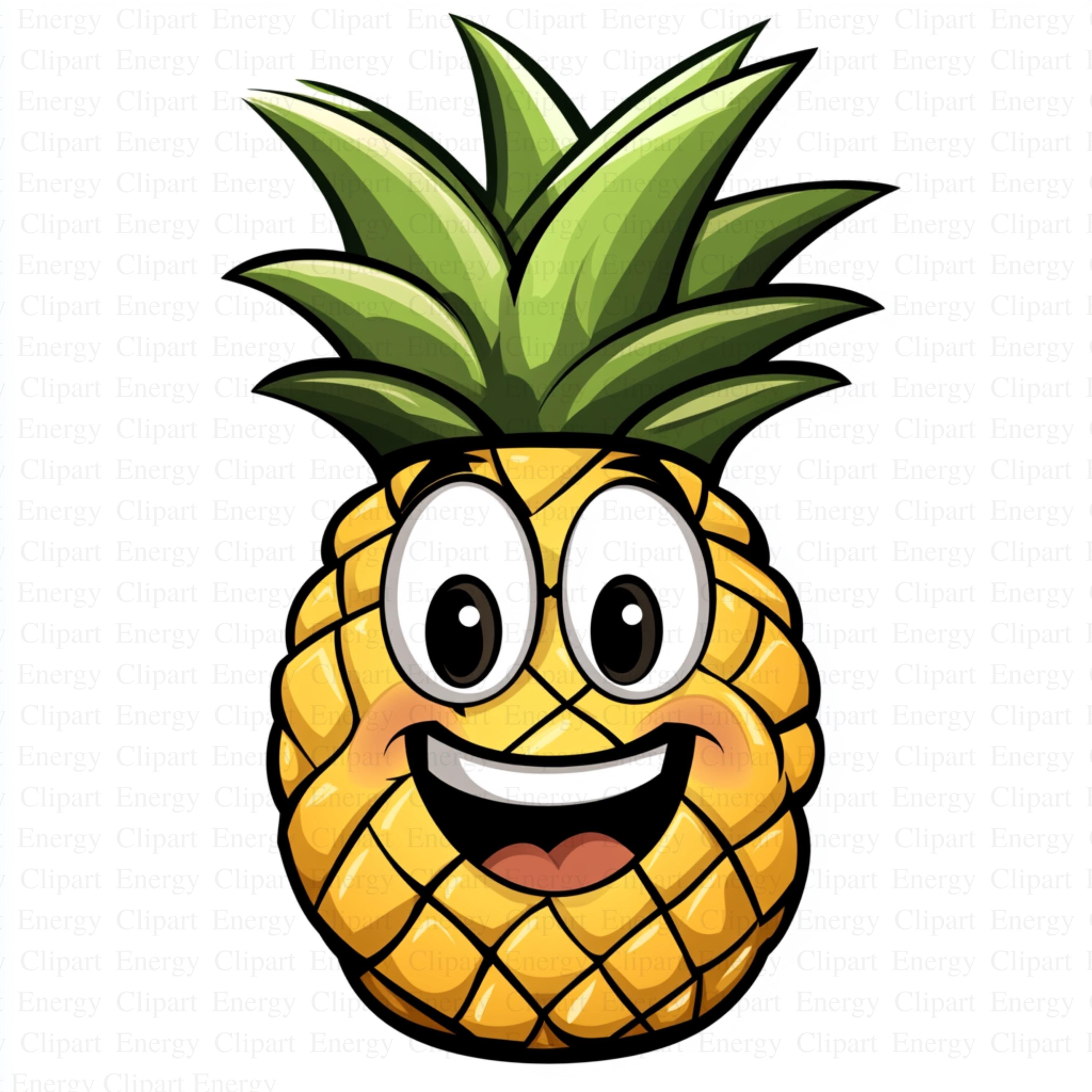 Pineapple Clipart | 5 High Quality Jpg's | Digital Download | Tropical ...