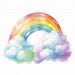 Watercolor Rainbows Clipart | 5 High Quality Jpg's | Digital Download ...