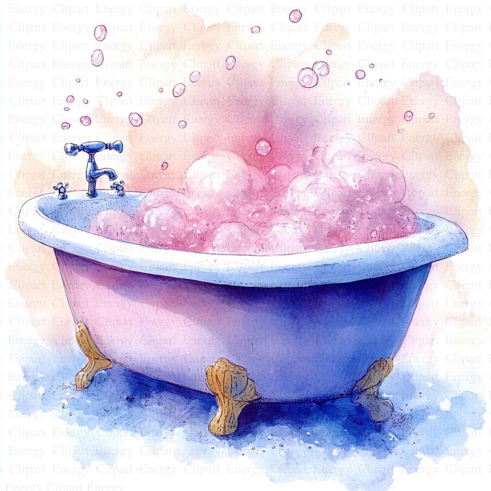 Bubble Bath Clipart | 5 High Quality Jpg's | Digital Download | Cute ...