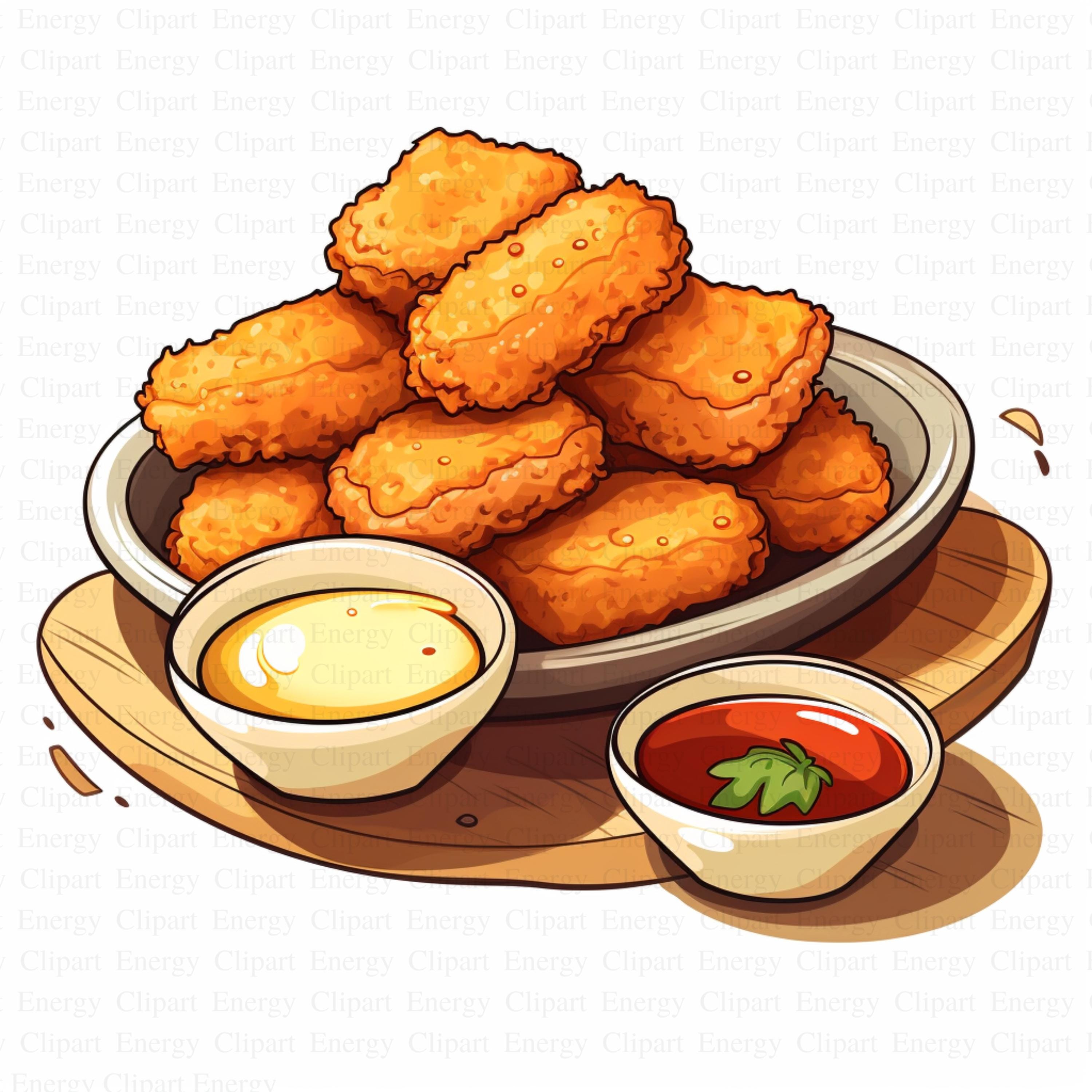Chicken Nuggets Clipart | 5 High Quality Jpg's | Digital Download ...