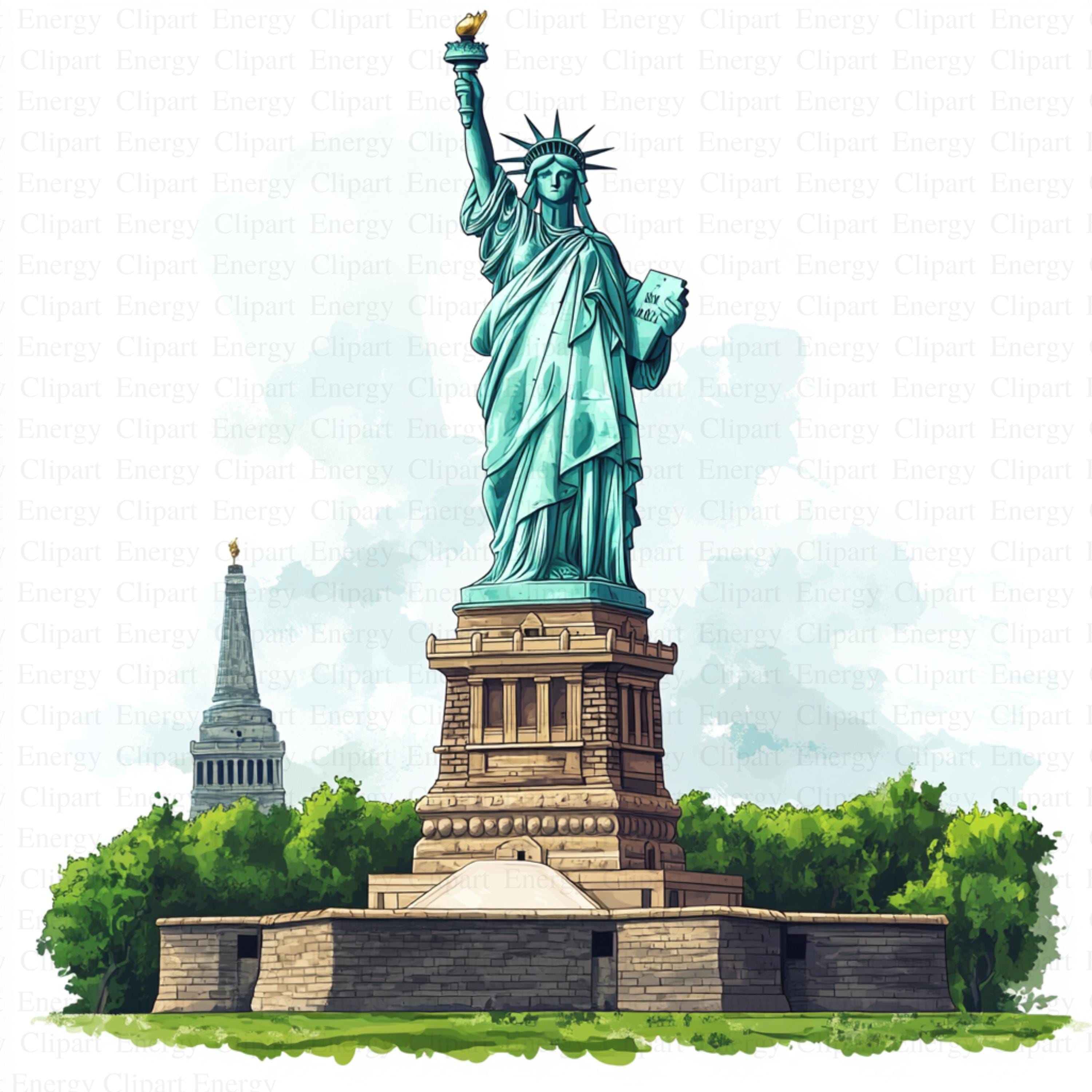 Statue of Liberty Clipart | 10 High Quality Jpgs | Digital Download ...