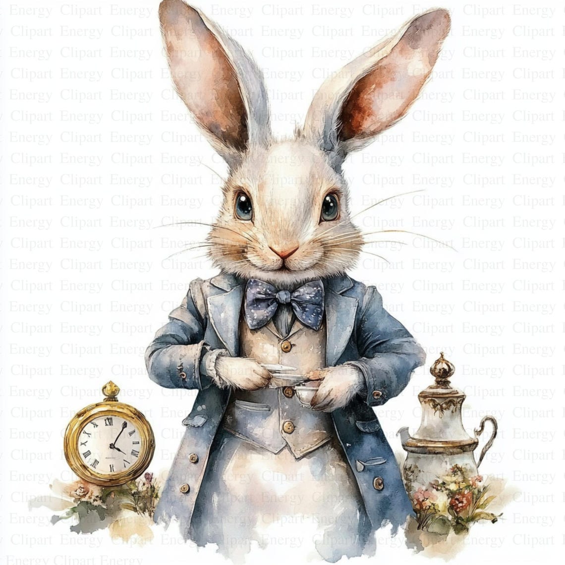 White Rabbit Clipart | 5 High Quality Jpgs | Digital Download | Alice ...