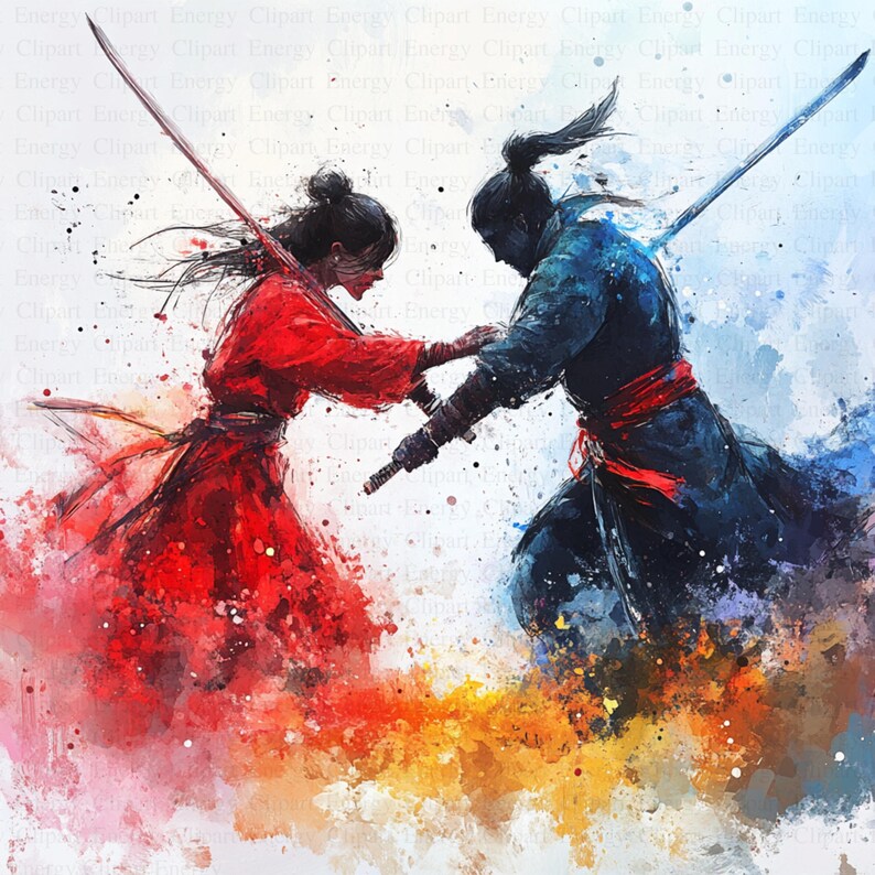 Watercolor Battle Clipart | 5 High Quality Jpg's | Digital Download ...