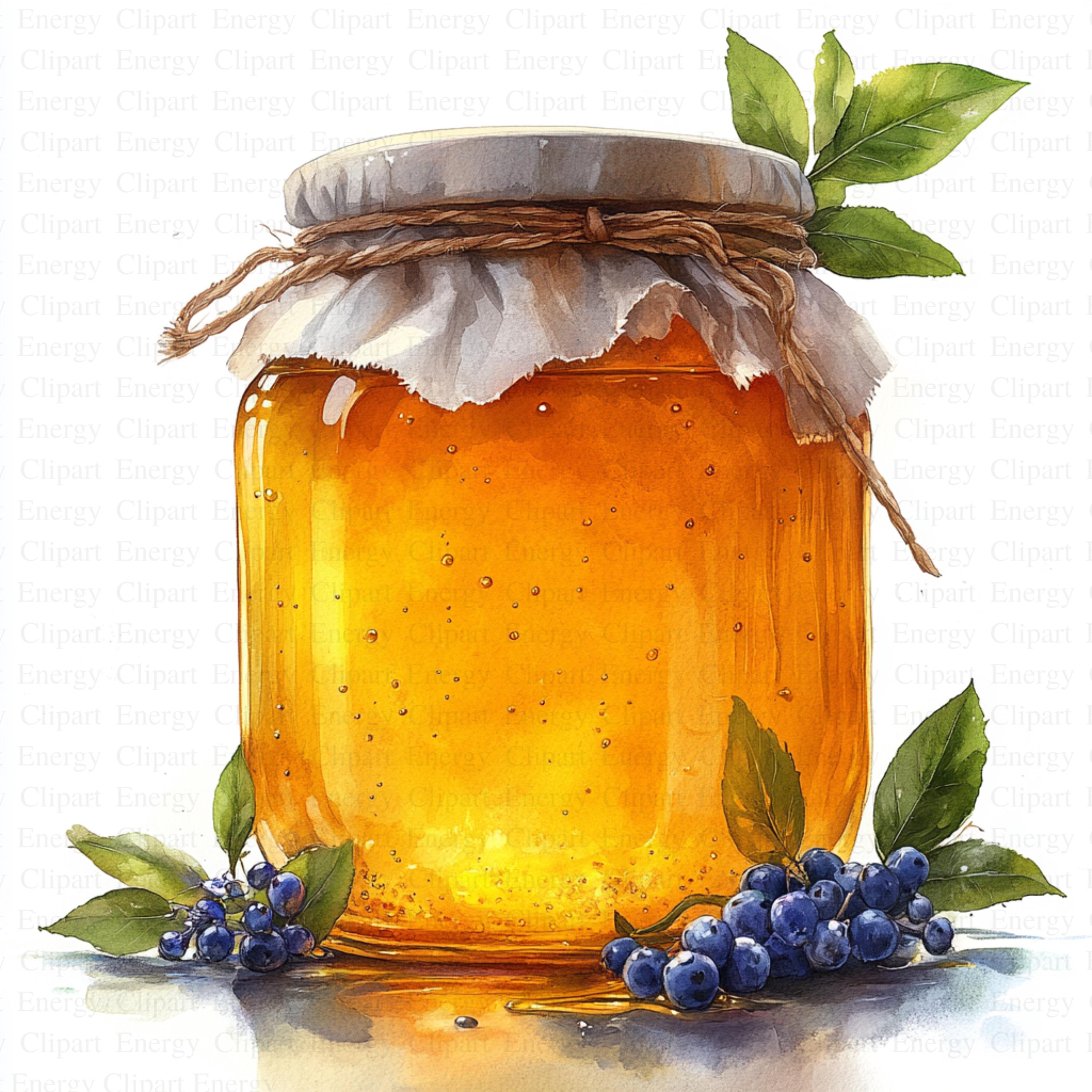 Honey Jar Clipart | 5 High Quality Jpg's | Digital Download | Honey ...