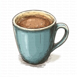 Hot Chocolate Mug Clipart | 5 High Quality Jpg's | Digital Download ...