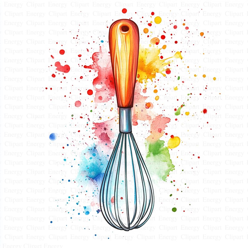 Whisk Clipart 5 High Quality Jpg's Digital Download Baking Tools Art ...