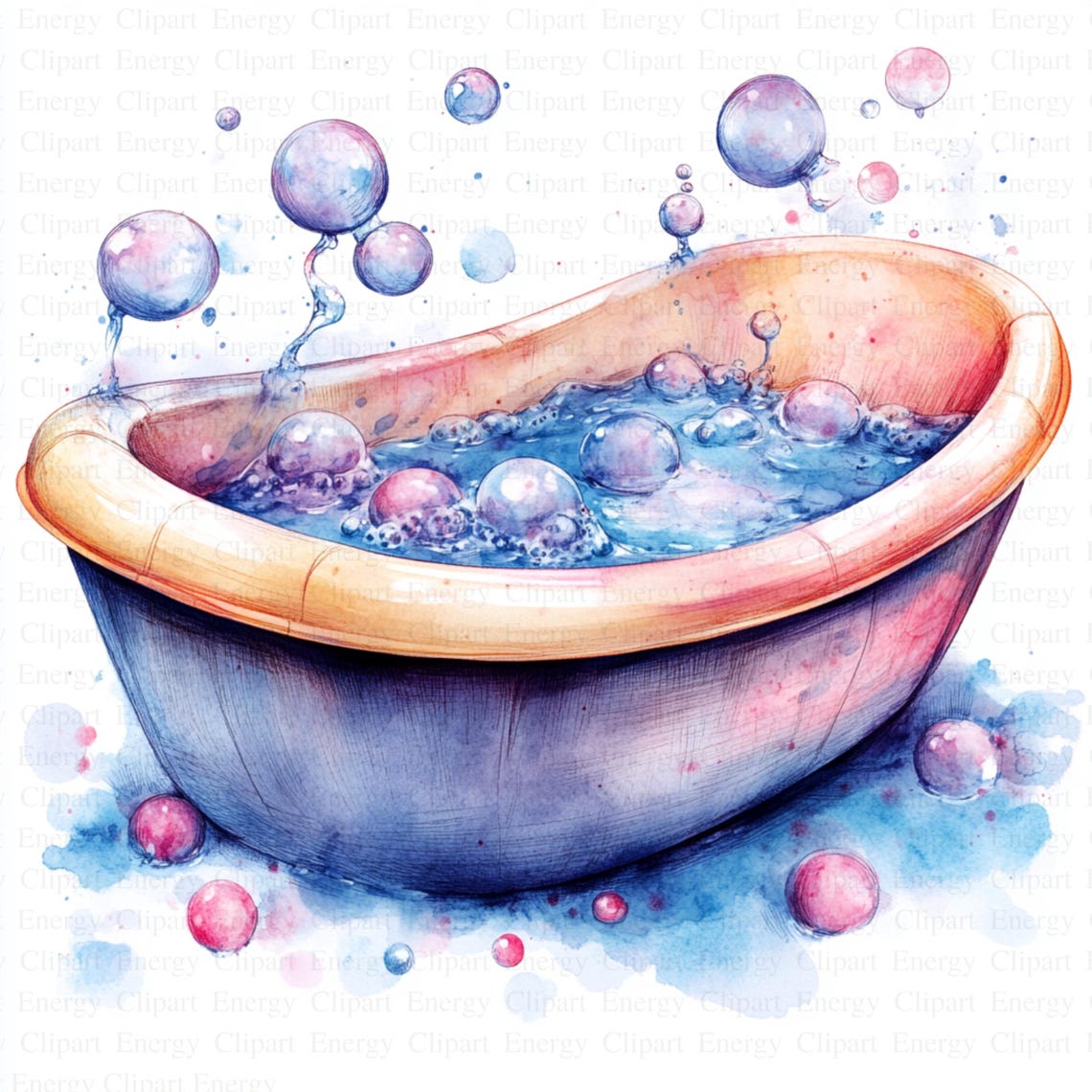 Bubble Bath Clipart 5 High Quality Jpg's Digital Download Cute Bath ...
