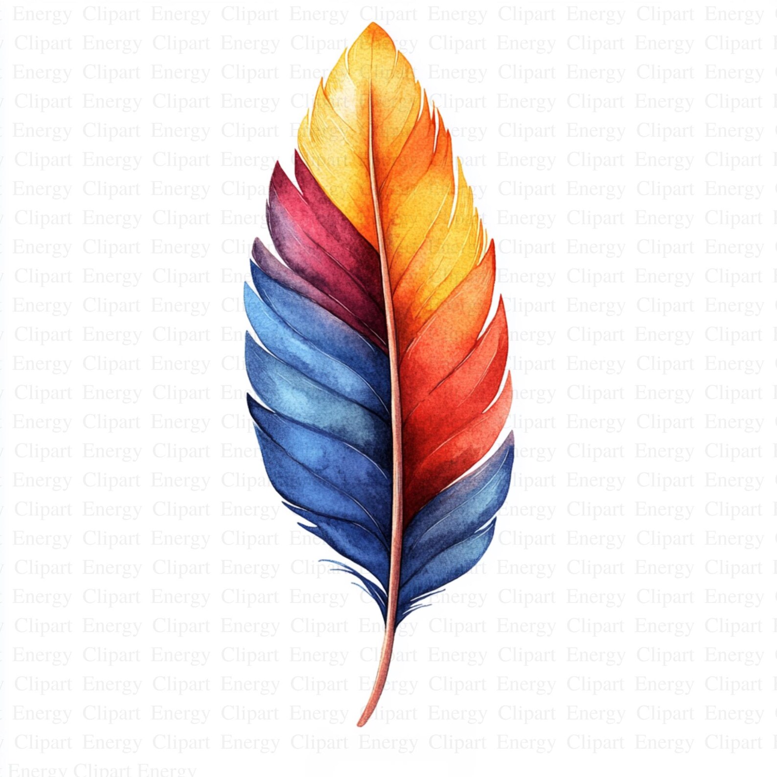 Boho Feather Clipart | 5 High Quality Jpgs | Digital Download ...