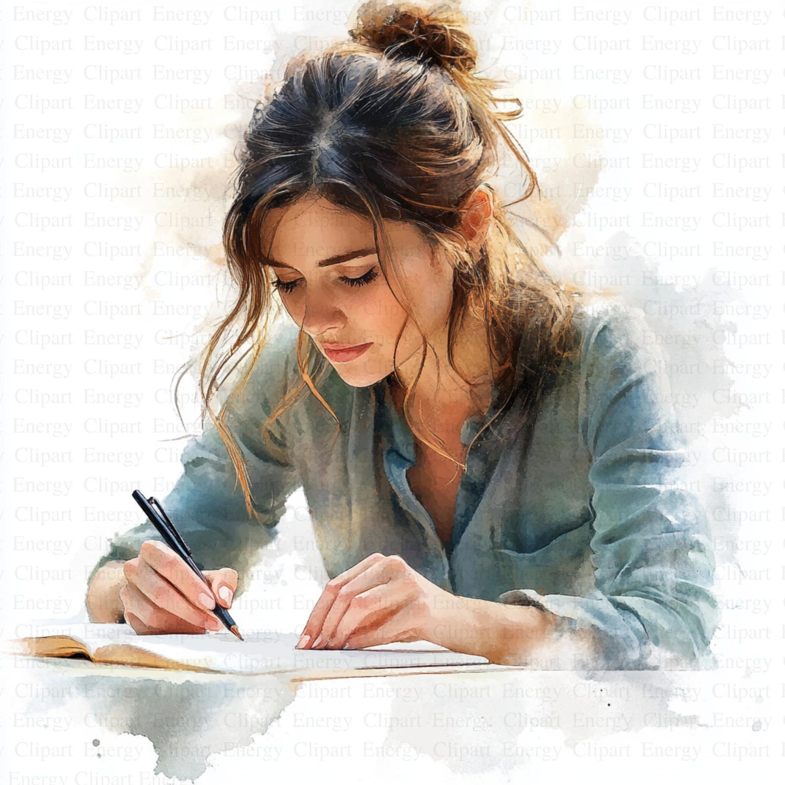 Woman Writing Clipart | 5high Quality Jpgs | Digital Download | Junk ...