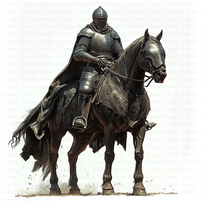 Medieval Knight Clipart | 5 High Quality Jpgs | Digital Download | Wall ...