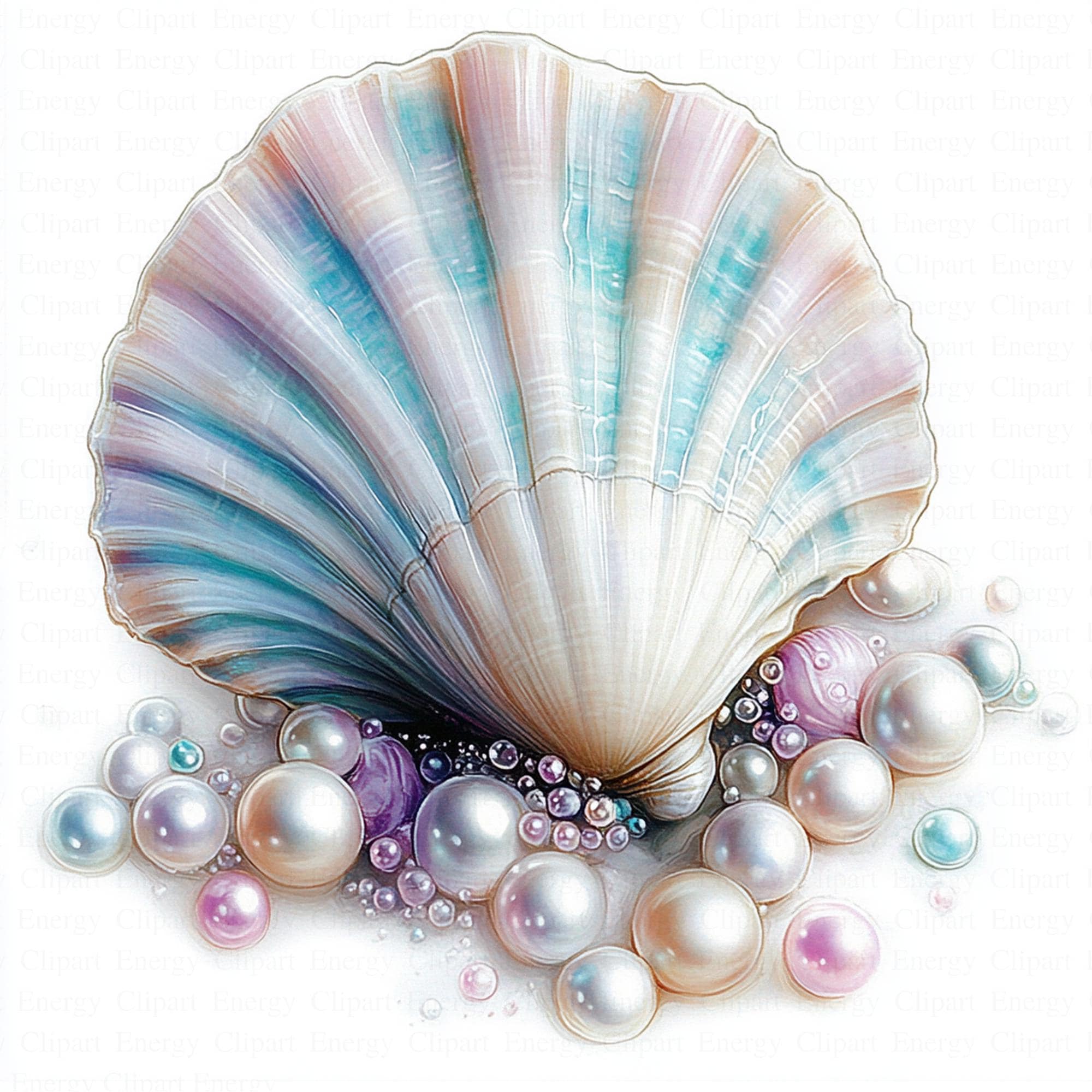 Seashells Pearls Clipart | 5 High Quality Jpgs | Digital Download | Art ...