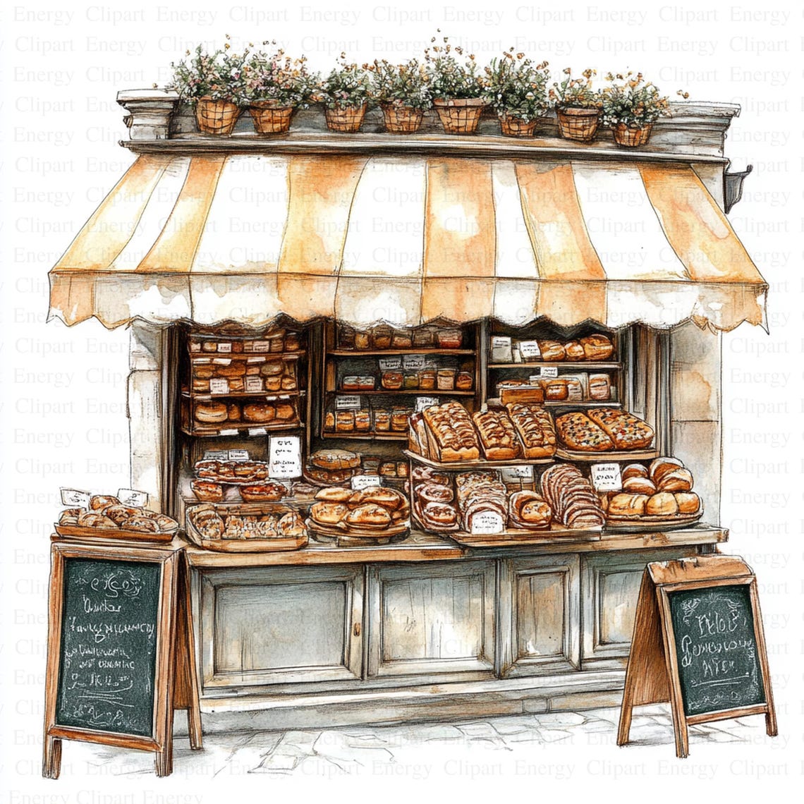 French Bakery Clipart 5 High Quality Jpg's Digital Download Paris ...