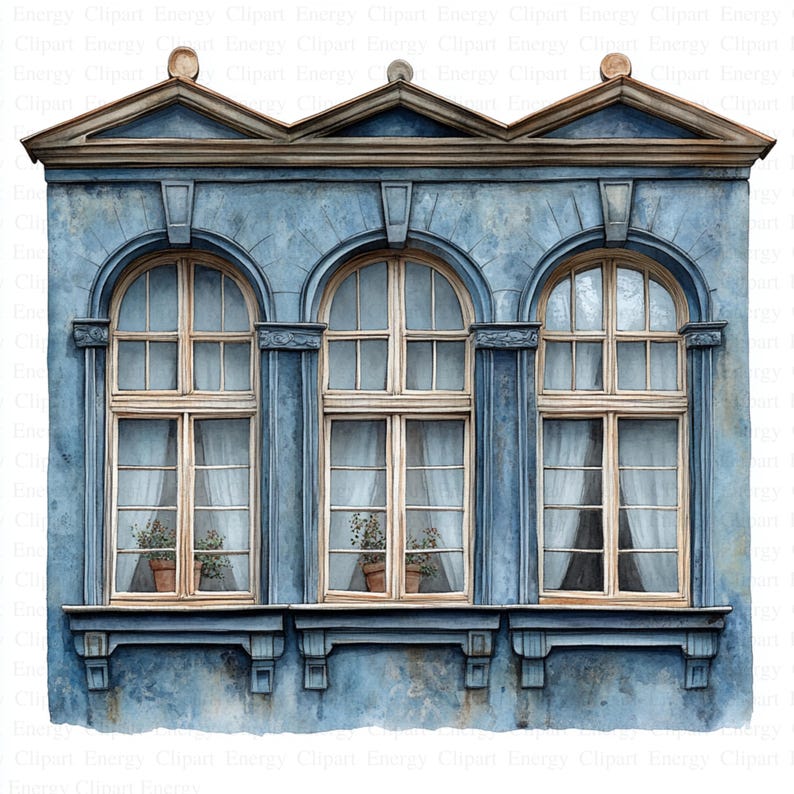 Victorian Windows Clipart 5 High Quality Jpg's Digital Download ...