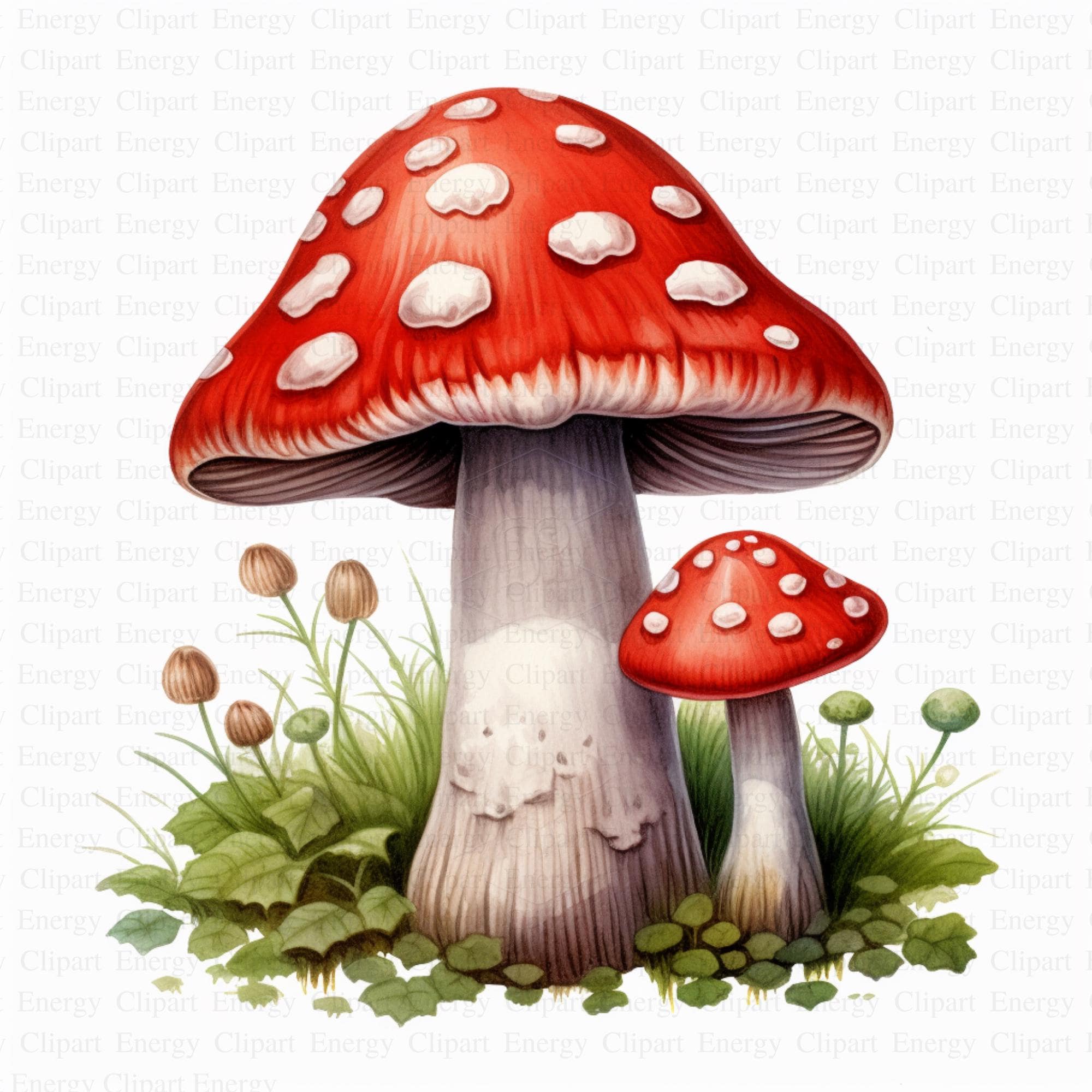 Toadstool Clipart | 5 High Quality Jpgs | Digital Download | Memory ...