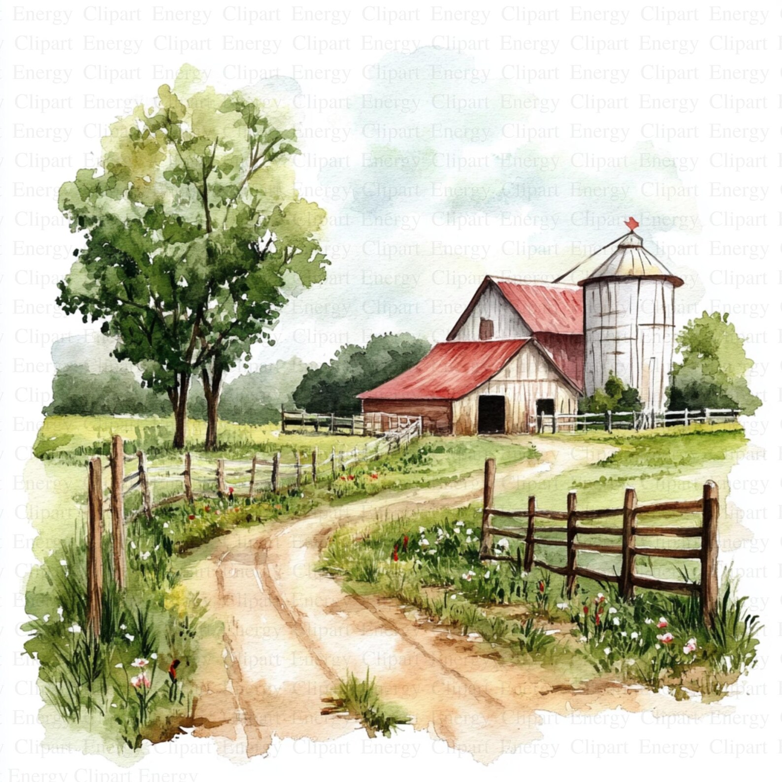 Farmyard Clipart | 5 High Quality Jpgs | Digital Download | Printable ...