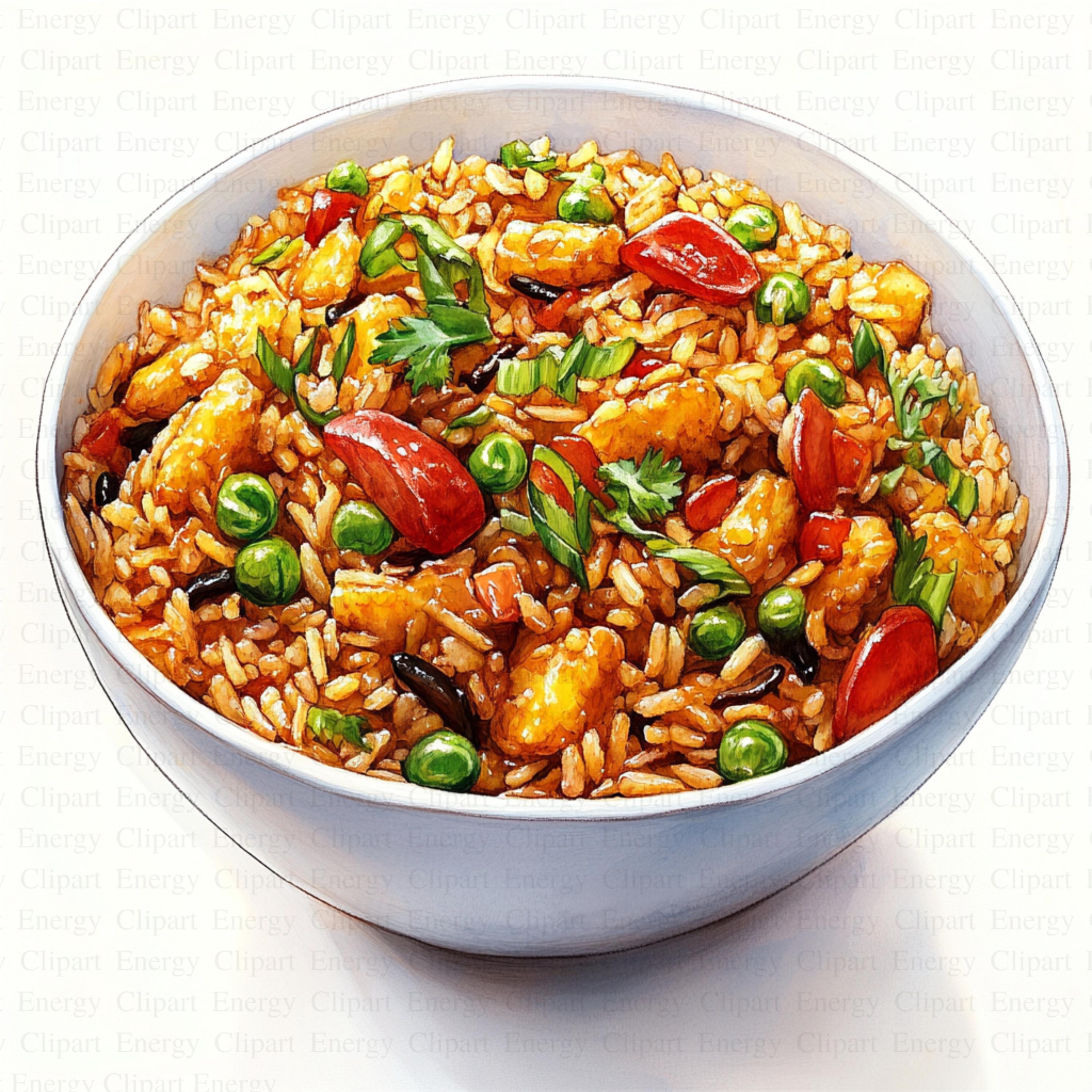 Fried Rice Clipart | 5 High Quality Jpg's | Digital Download | Asian ...