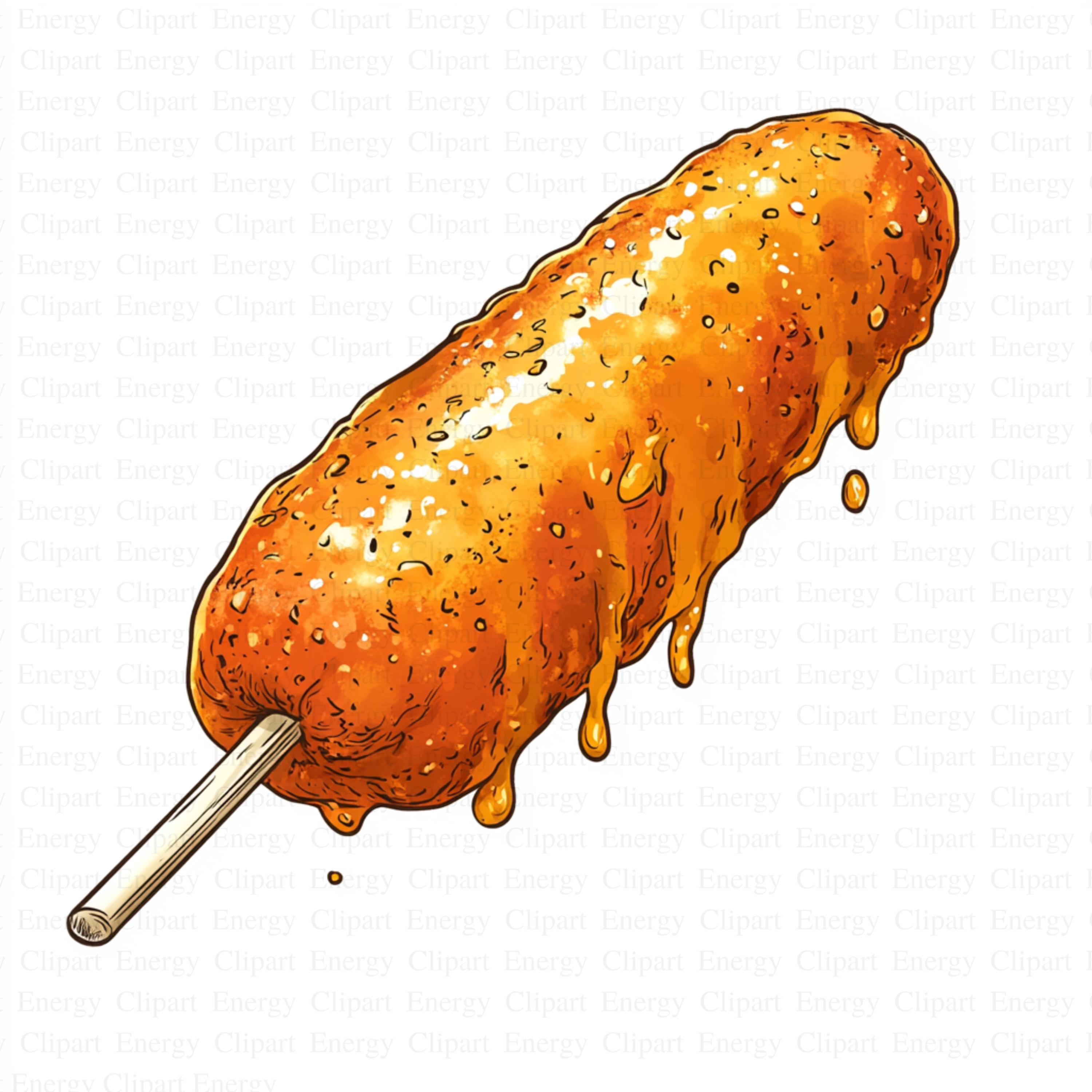 Corn Dog Clipart | 5 High Quality Jpg's | Digital Download | Corn Dog ...