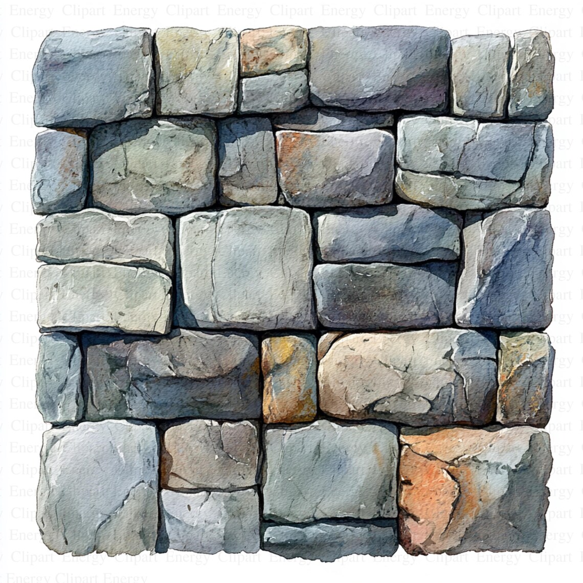 Stone Walls Clipart | 5 High Quality Jpg's | Digital Download | Rustic ...