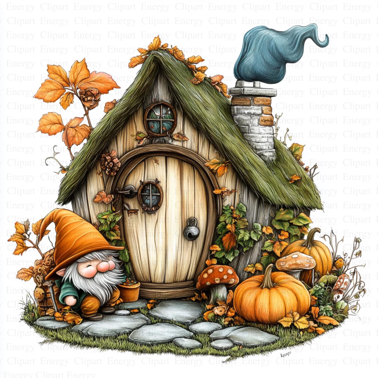 Gnome House Clipart | 5 High Quality Jpg's | Digital Download | Cute ...