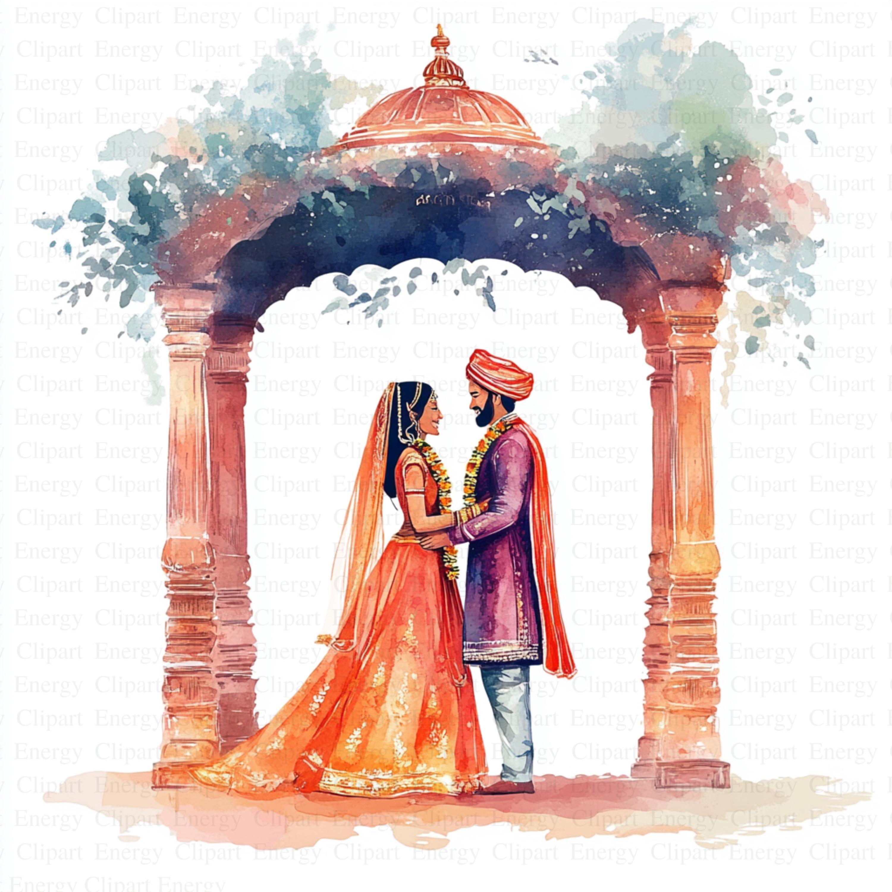 Indian Wedding Clipart 5 High Quality Jpg's Digital Download ...