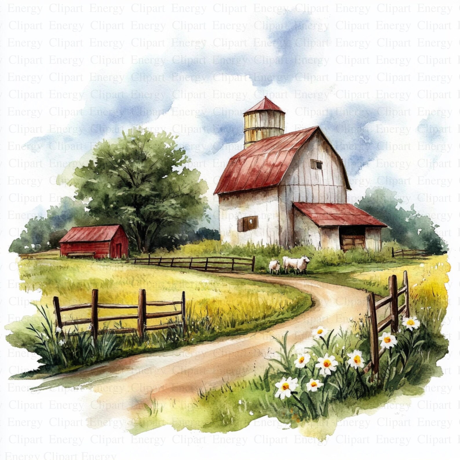 Farmyard Clipart | 5 High Quality Jpgs | Digital Download | Printable ...