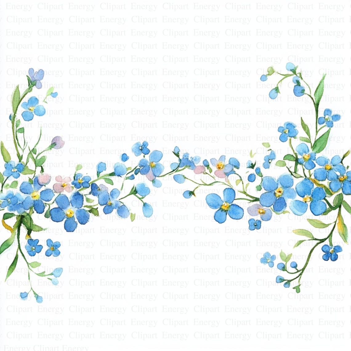 Floral Border | 5 High Quality Jpgs | Digital Download | Forget Me Not ...