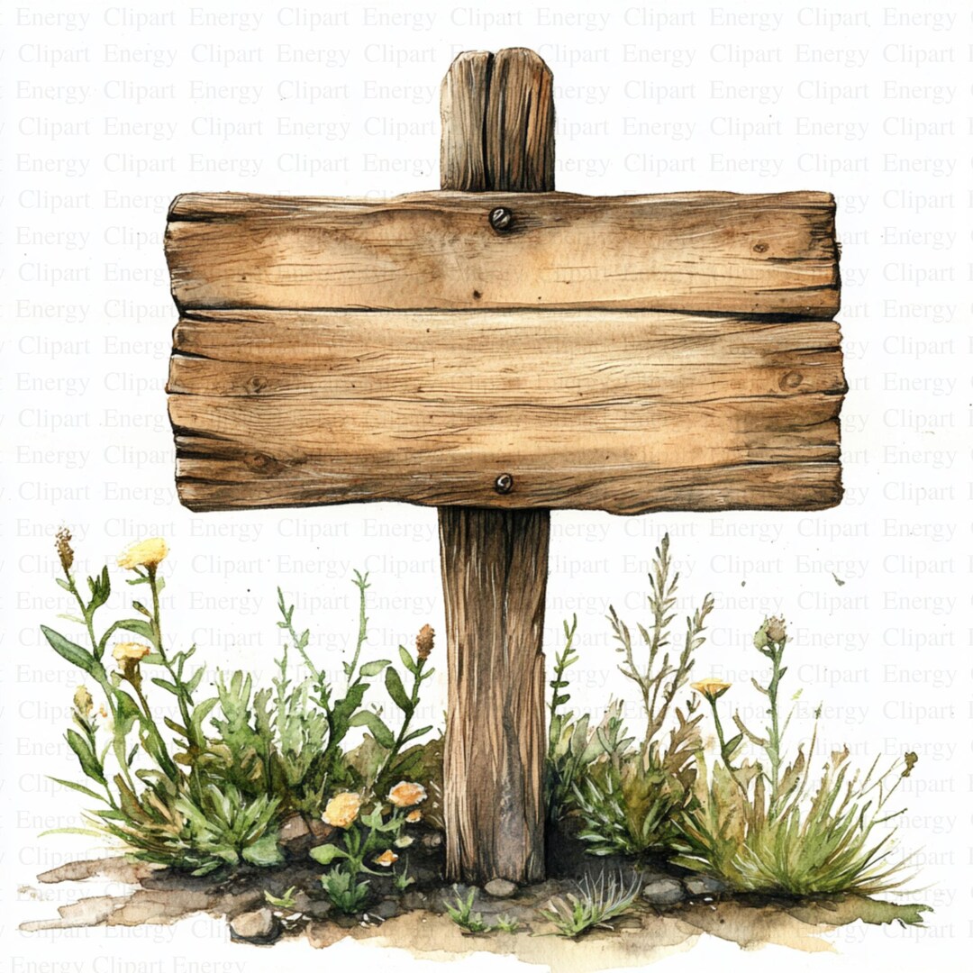 Wooden Sign Clipart | 5 High Quality Jpgs | Digital Download | Junk ...