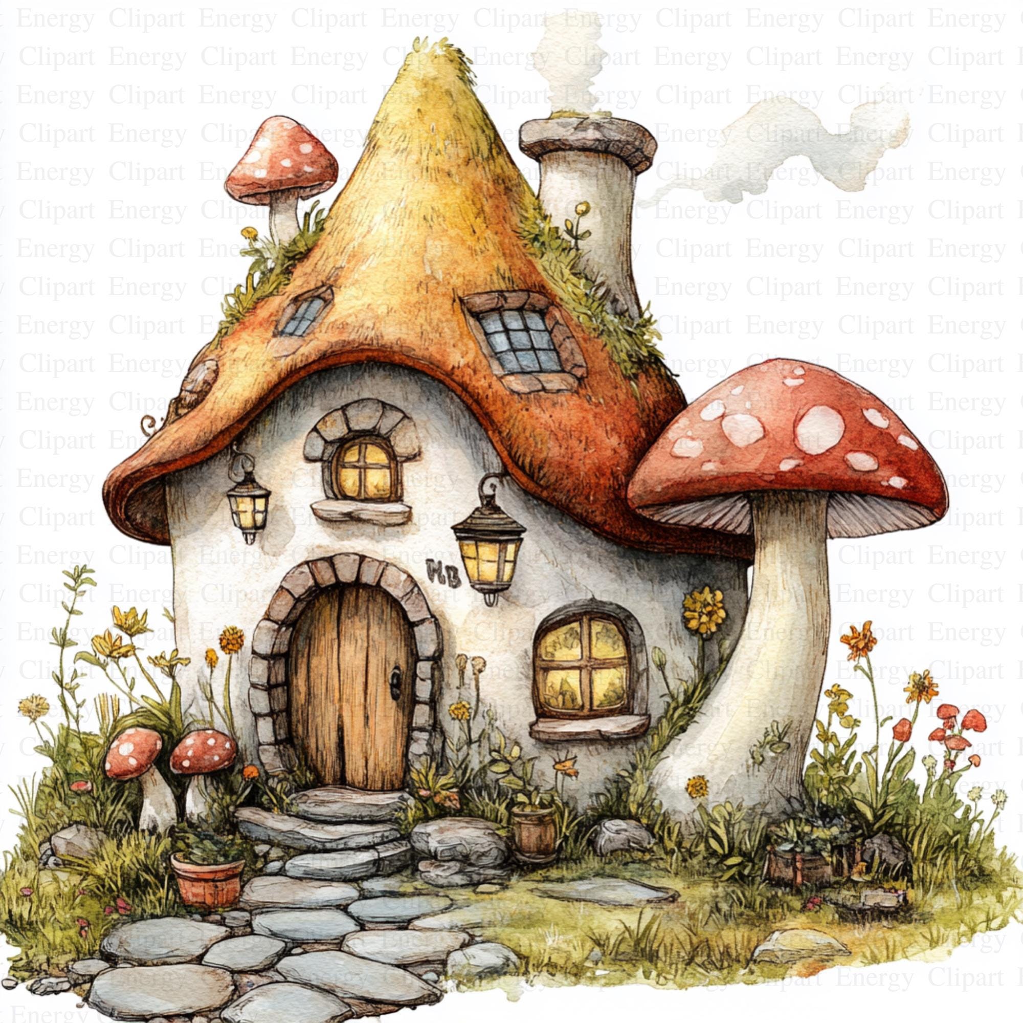 Gnome House Clipart | 5 High Quality Jpgs | Instant Digital Download ...