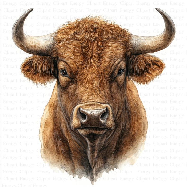 Bull Clipart | 5 High Quality Jpgs | Instant Digital Download | Digital ...