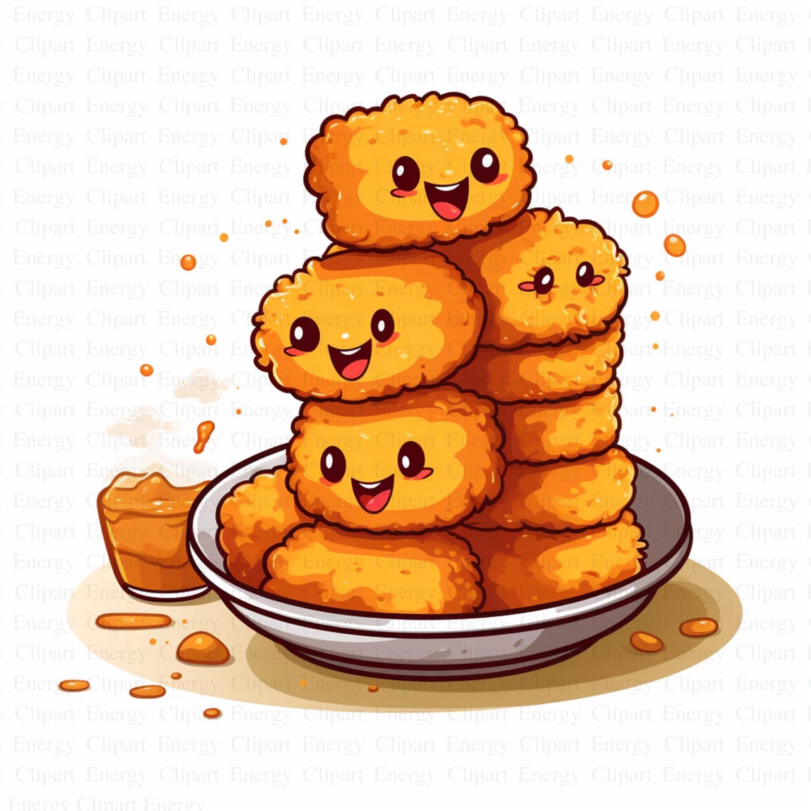 Chicken Nuggets Clipart 5 High Quality Jpg's Digital Download Nuggets ...
