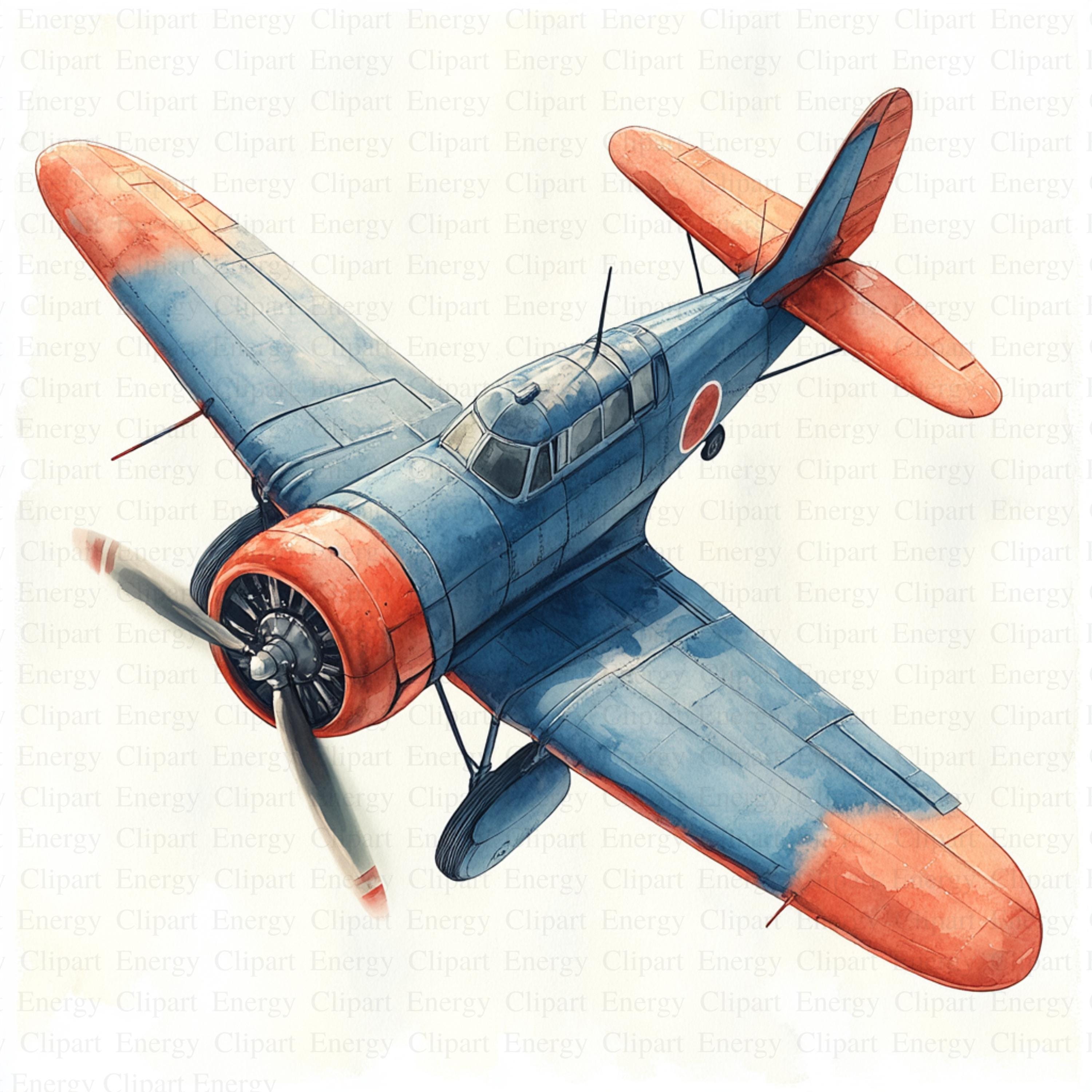 Vintage Planes Clipart | 5 High Quality Jpg's| Digital Download | Retro ...