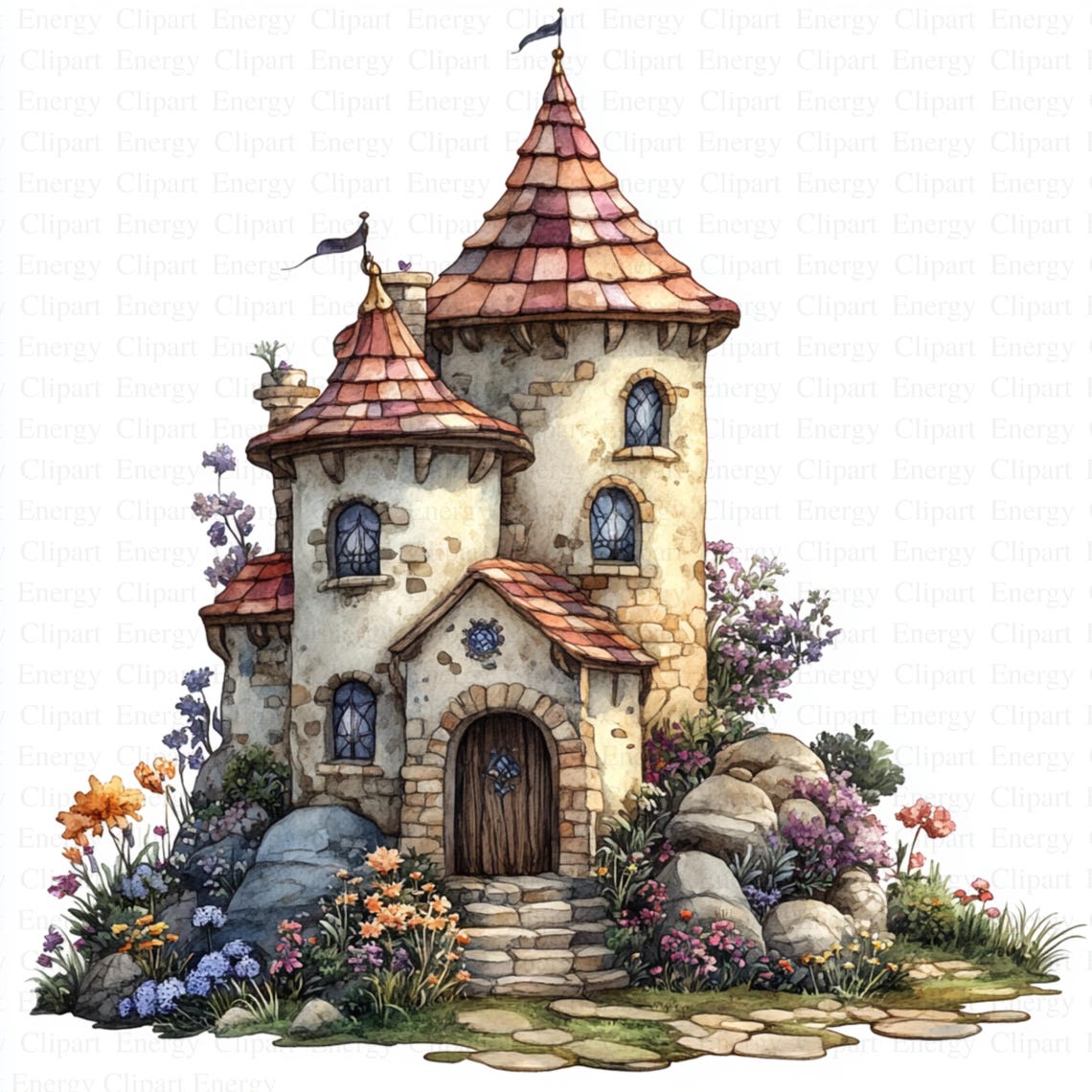 Fairy Towers Clipart | 5 High Quality Jpg's | Digital Download ...