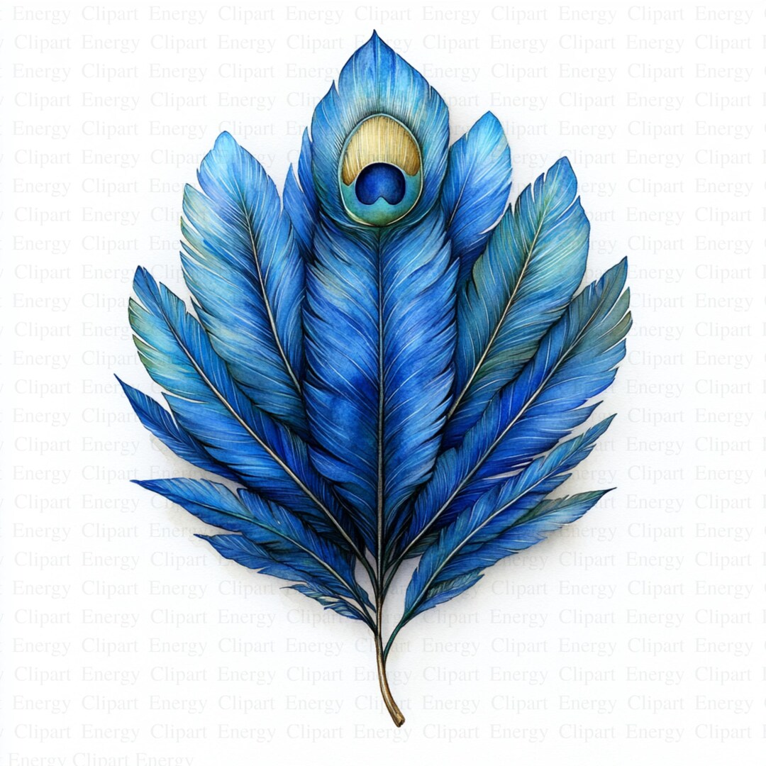 Peacock Feathers Clipart | 5 High Quality Jpg's | Digital Download ...