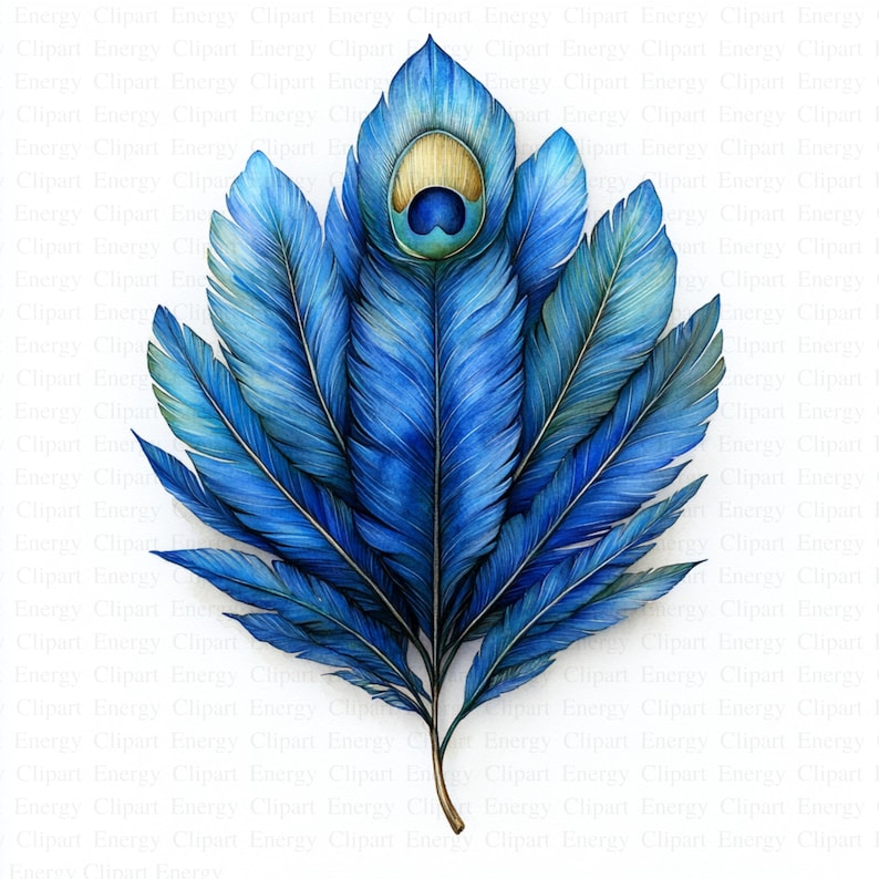 Peacock Feathers Clipart | 5 High Quality Jpg's | Digital Download ...