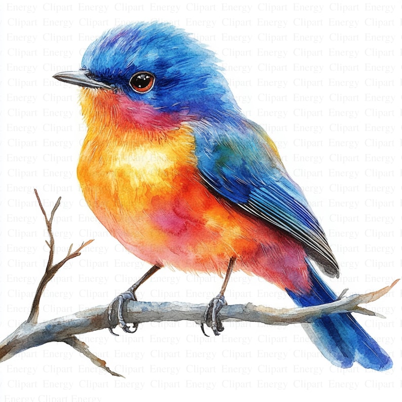 Colorful Bird Clipart | 5 High Quality Jpg's | Digital Download ...