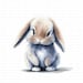 Sad Bunny Clipart | 5 High Quality Jpgs | Digital Download | Wall Art ...