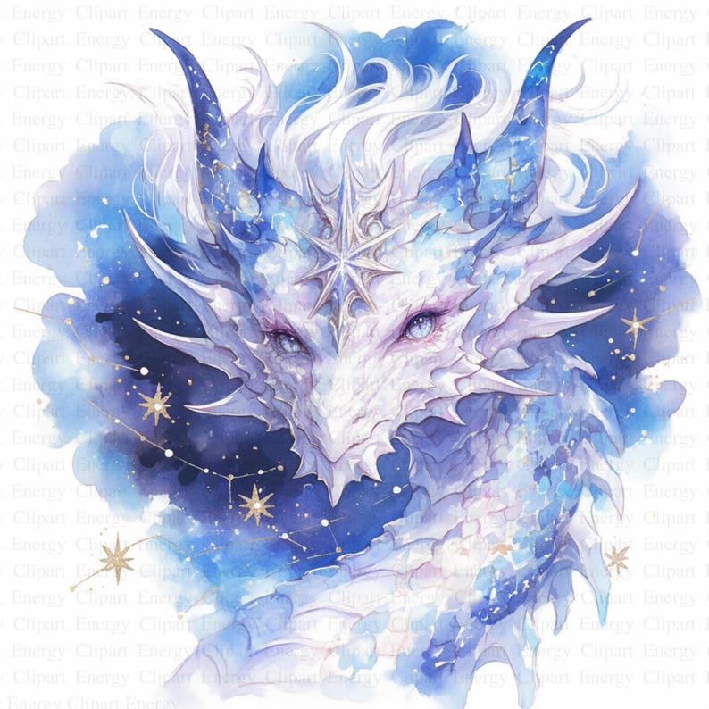 Celestial Dragon Clipart | 5 High Quality Jpgs | Digital Download ...